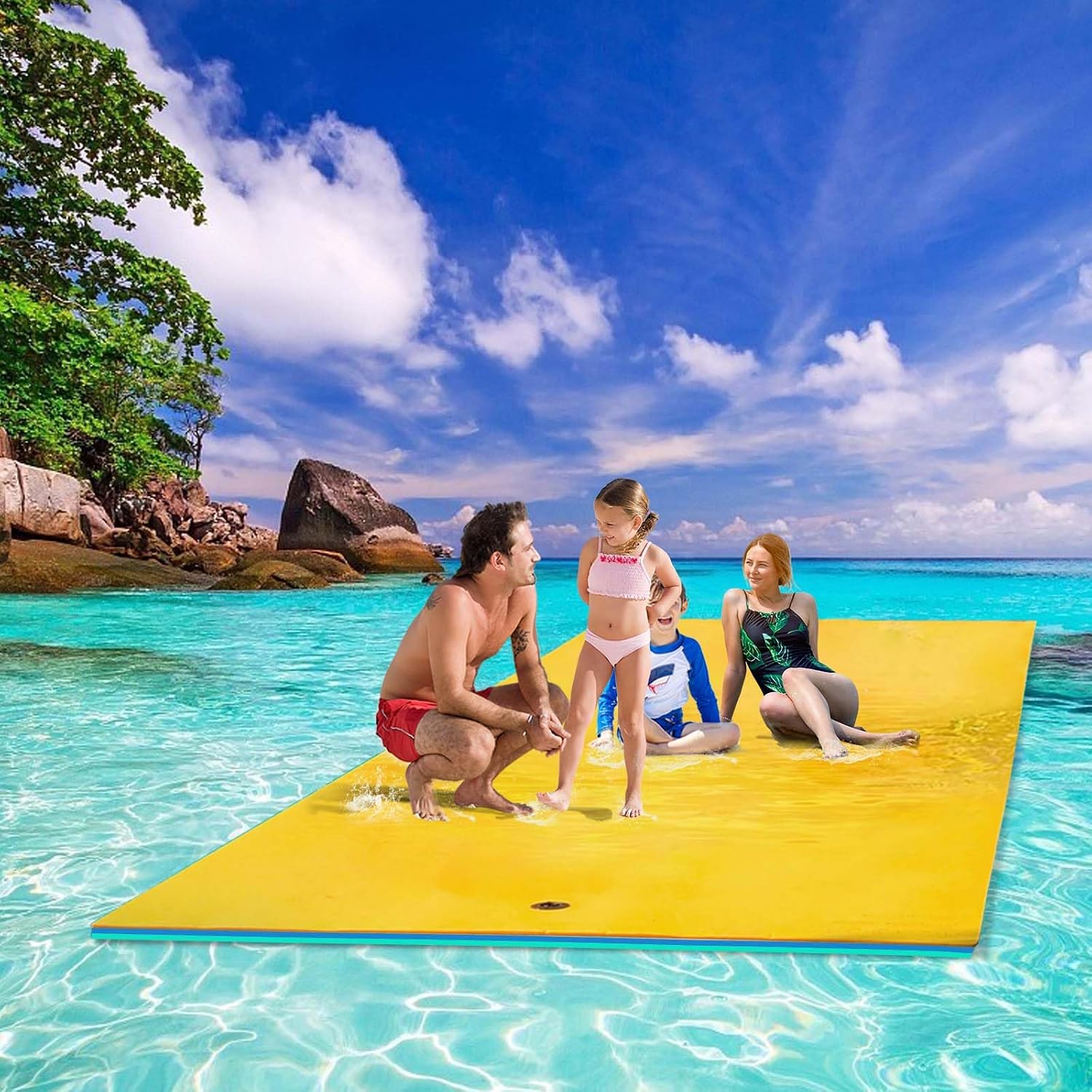 Amazon.com: Unovivy Floating Water Mat, 12' × 6' Lily Pad Floating Mat ...