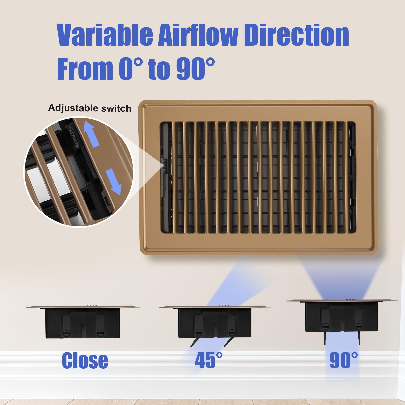 Snapklik.com : 6x10 Floor Register, Heavy Duty Steel Walkable Floor ...