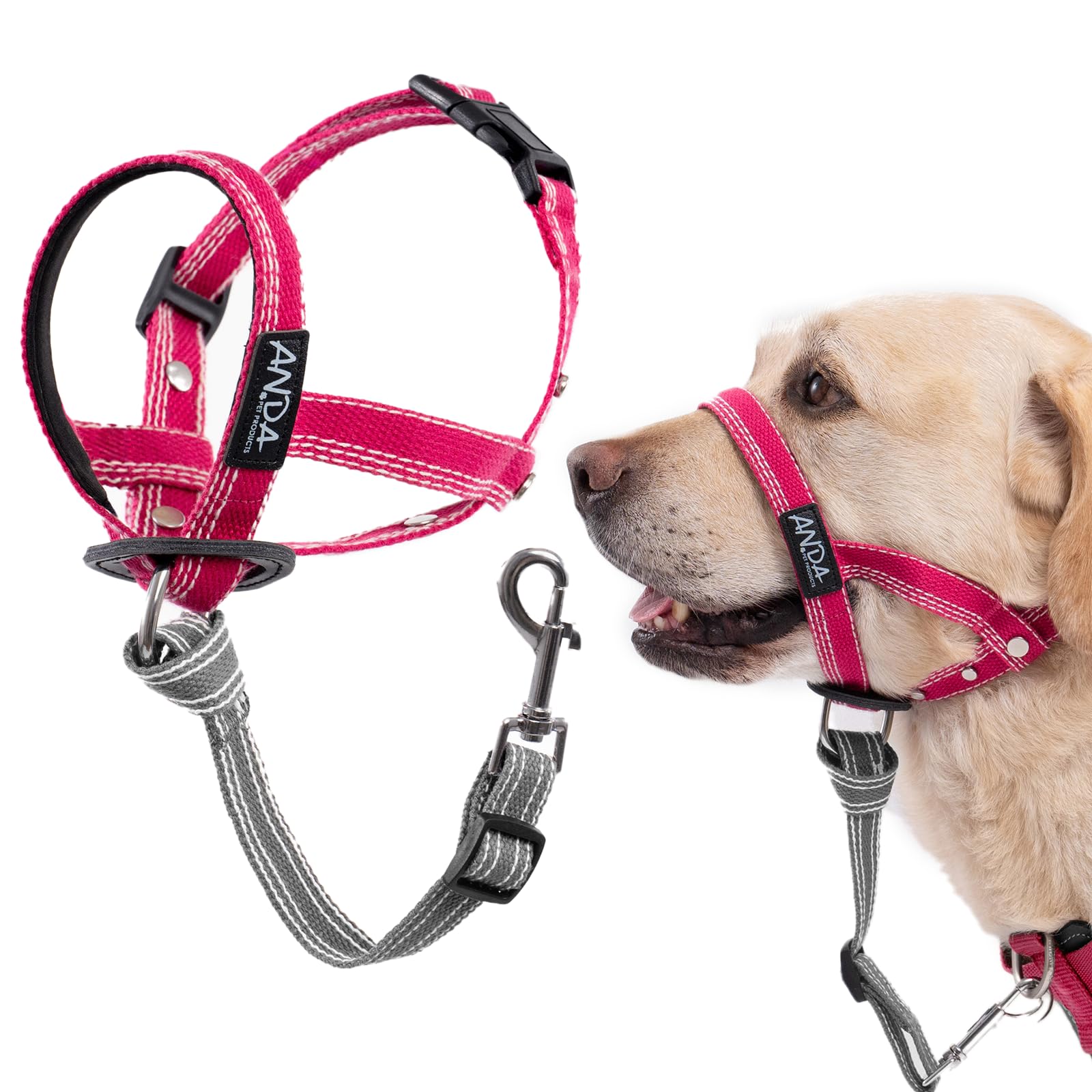 Amazon.com : ANDA Gentle Leader Ultra-Light No-Pull Dog Headcollar: Adjustable, Breathable ...