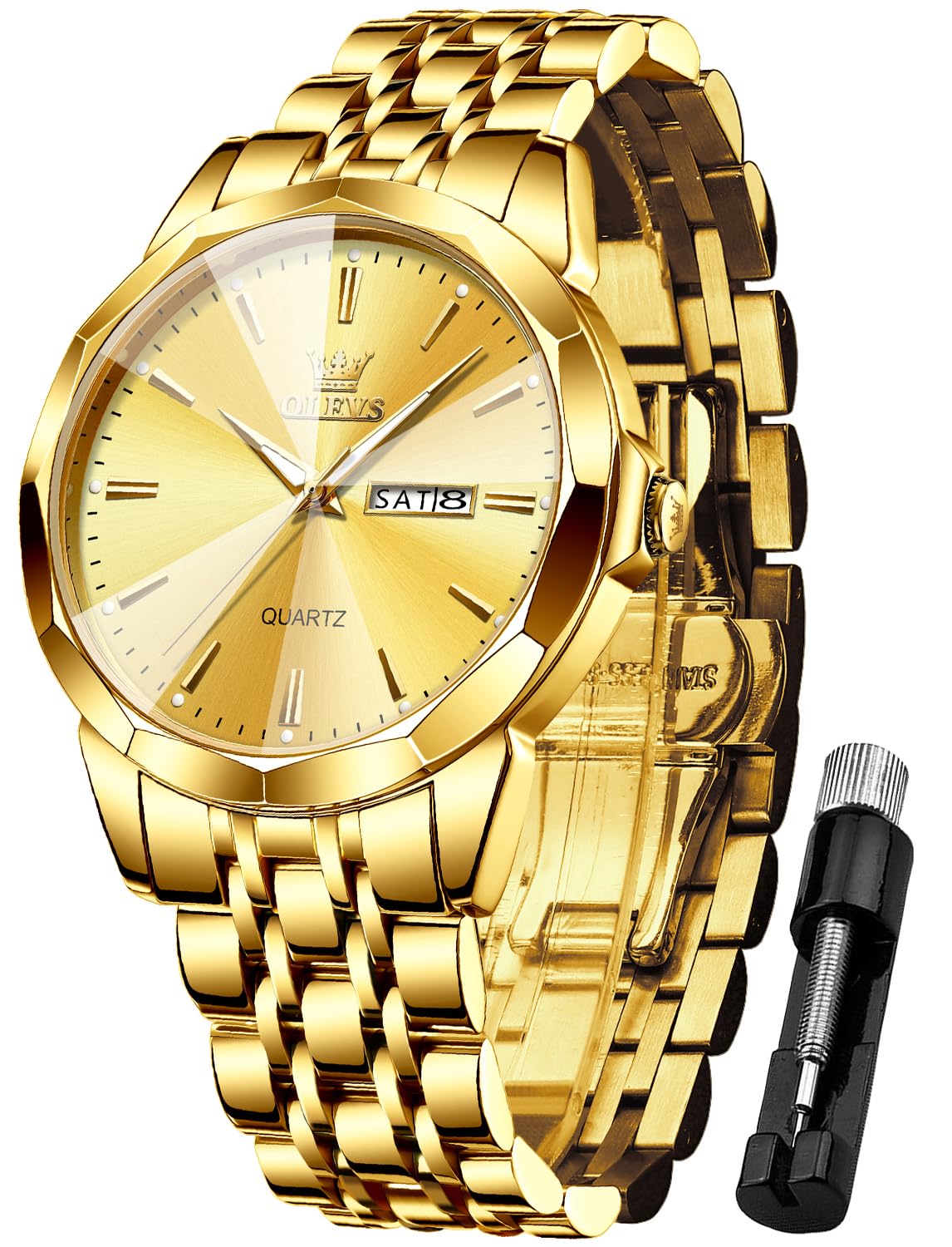 Buy OLEVS Men Watches Chain Business Luxury Dress Easy Read Wrist Watch ...