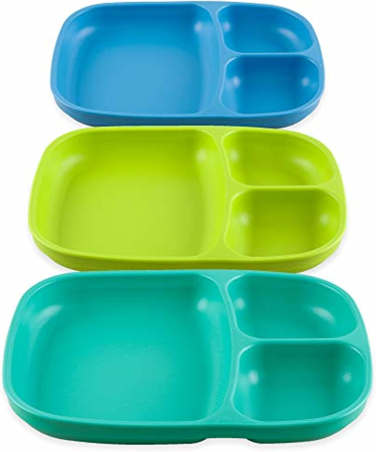 Amazon.com: Re-Play Made in USA Large, Deep Walled Divided Plates for ...