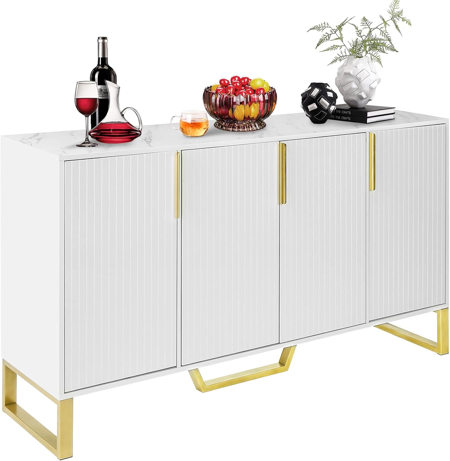 Amazon.com - YISUYA Kitchen Buffet Server Table, Modern Sideboard with ...