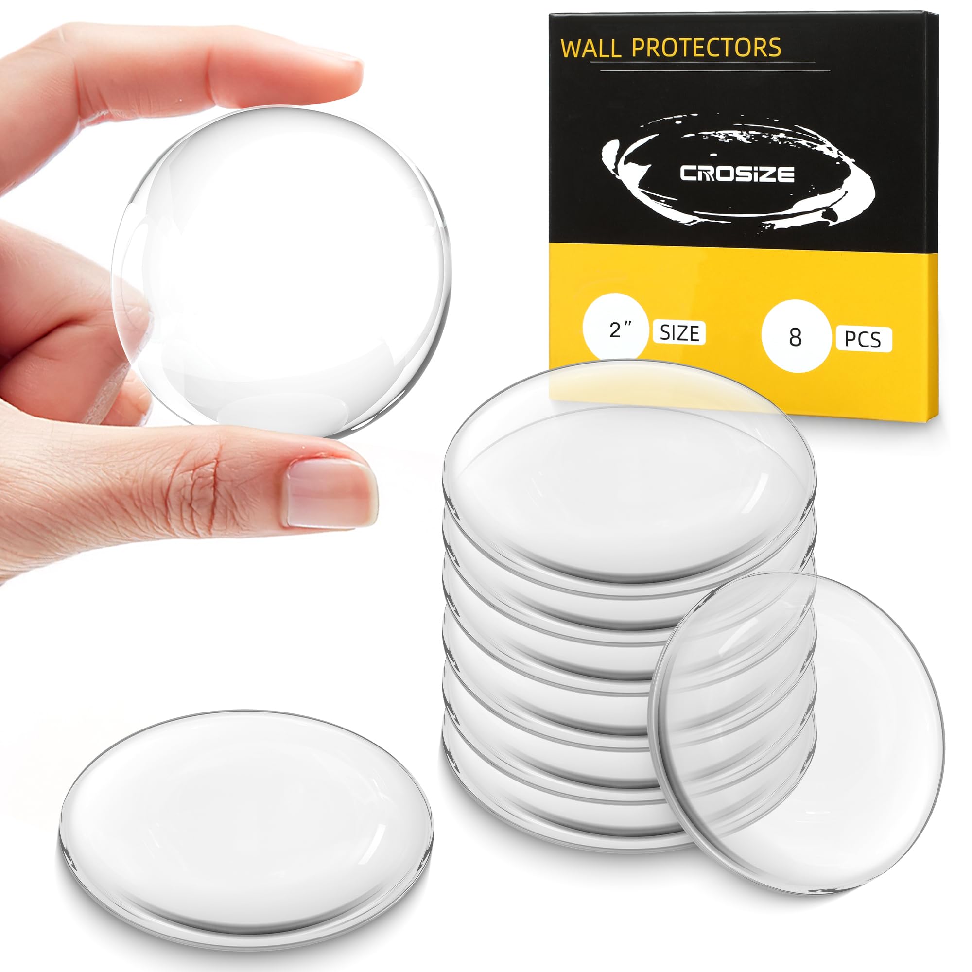 Amazon.com: Crosize 2" Door Stoppers for Wall, No-Falling Door Knob ...