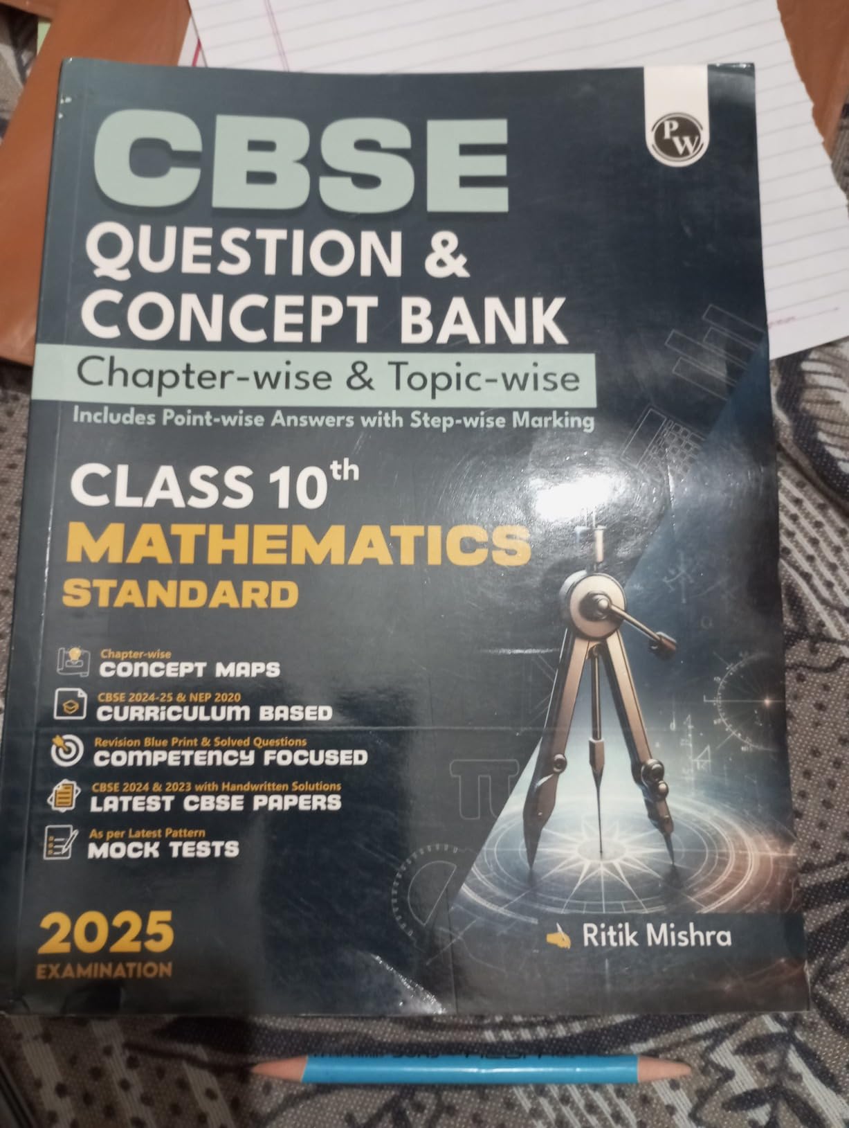 PW CBSE Question Bank Class 10 Mathematics with Concept Bank, Chapterwise and Topicwise Past ...