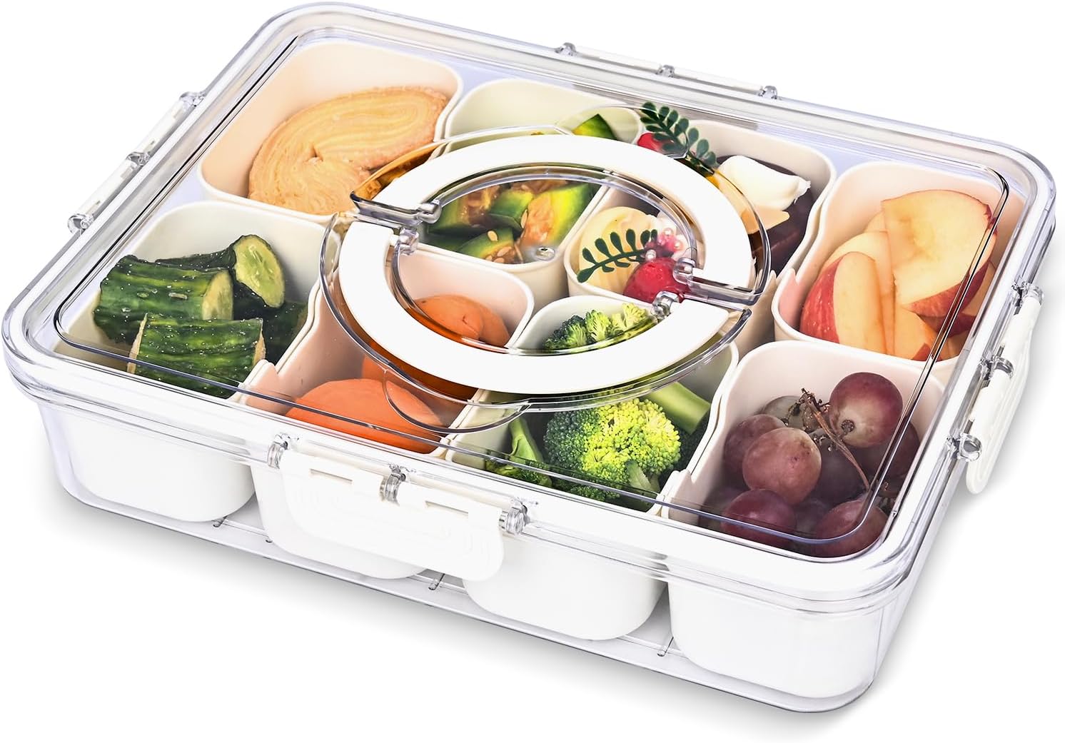 Snack Box Container, 8-Compartment Snackle Box Container for Kids ...