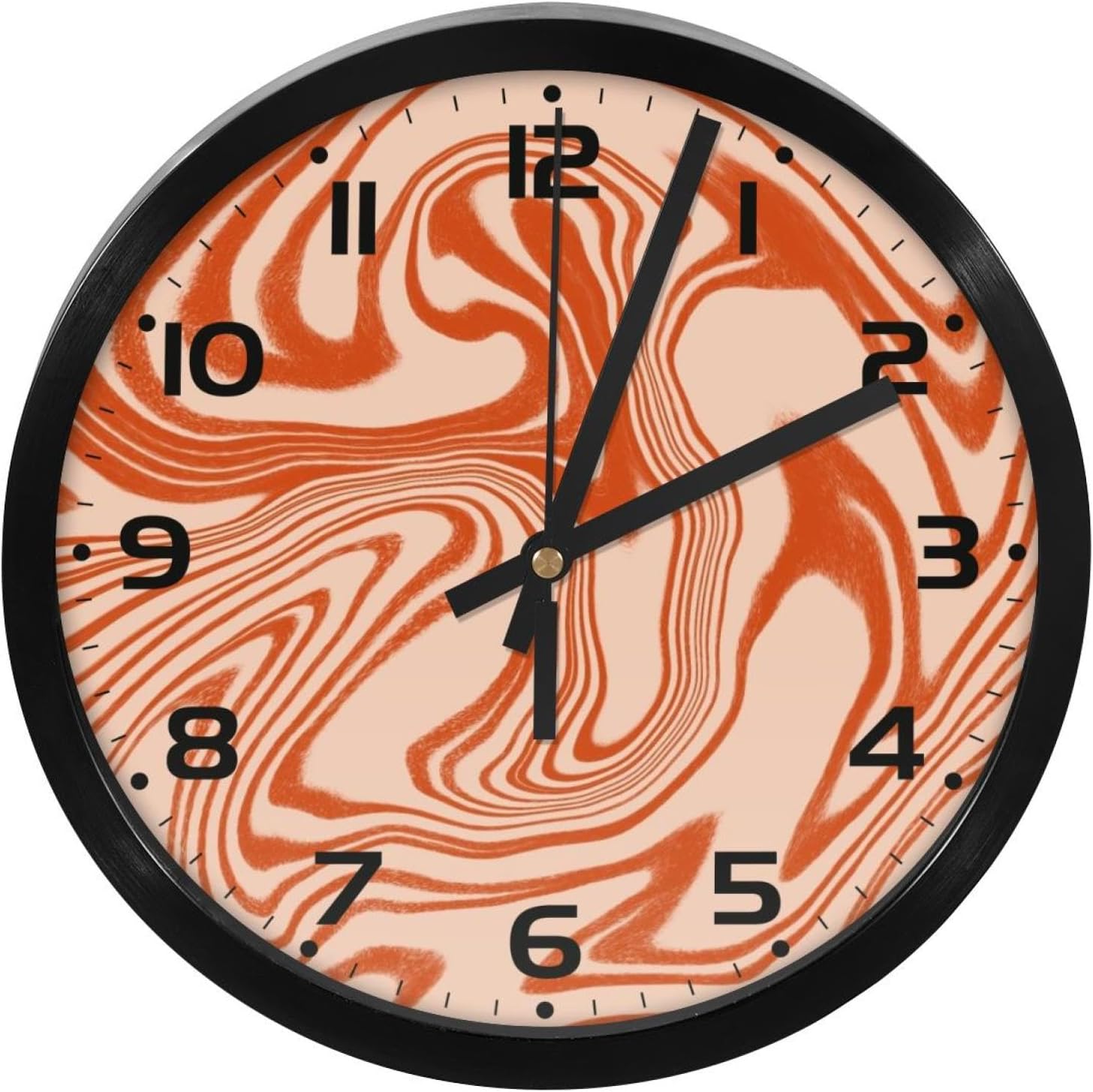 Amazon.com: HemaKayy Marble Texture Modern Round Digital Wall Clock - 9 ...