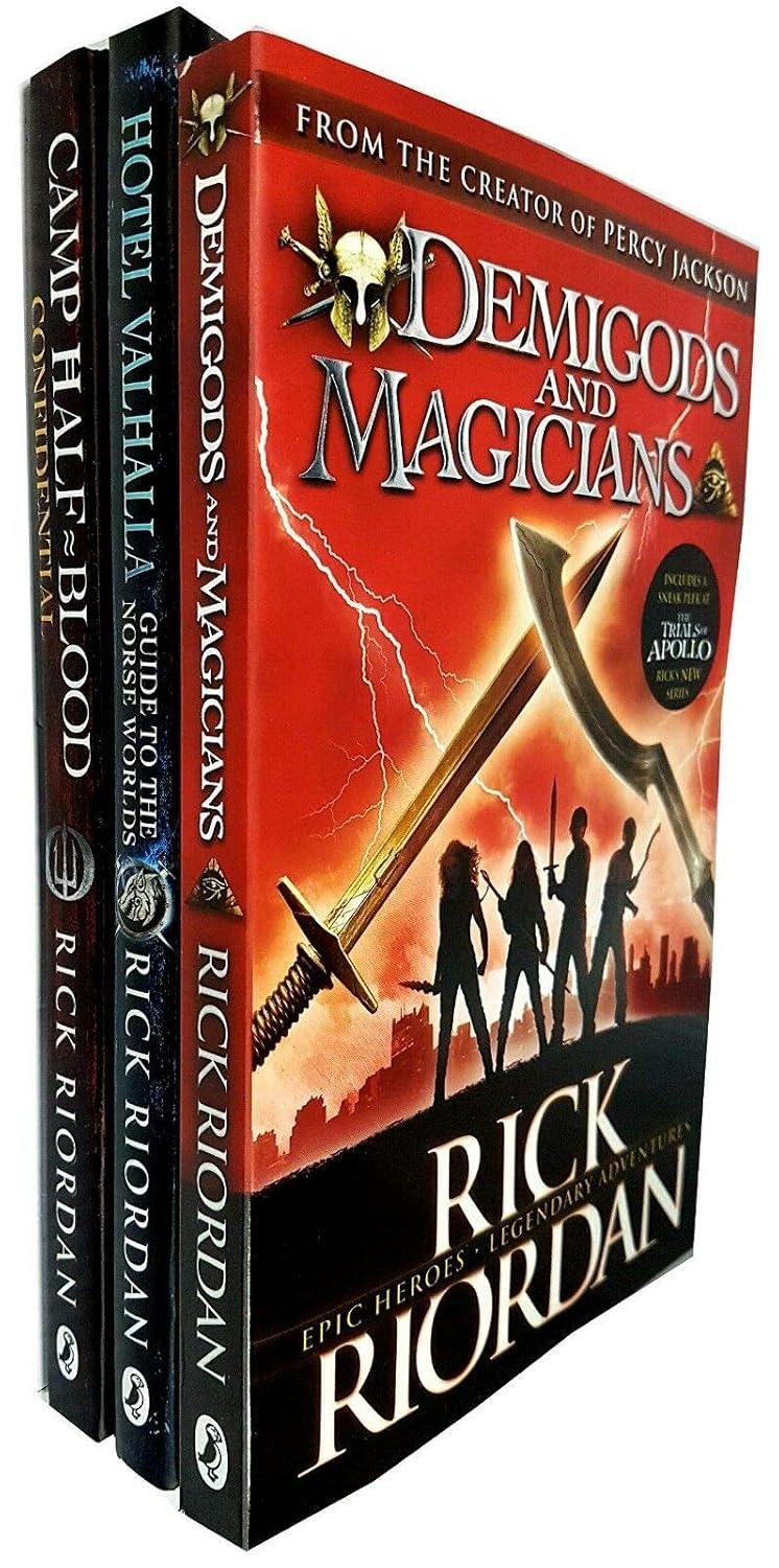 Rick Riordan Collection 3 Books Set (Demigods and Magicians, Hotel ...