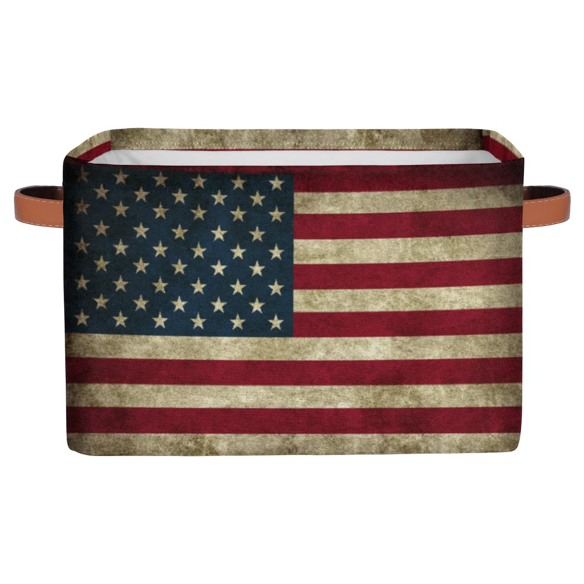 Vintage Flag Bin Storage