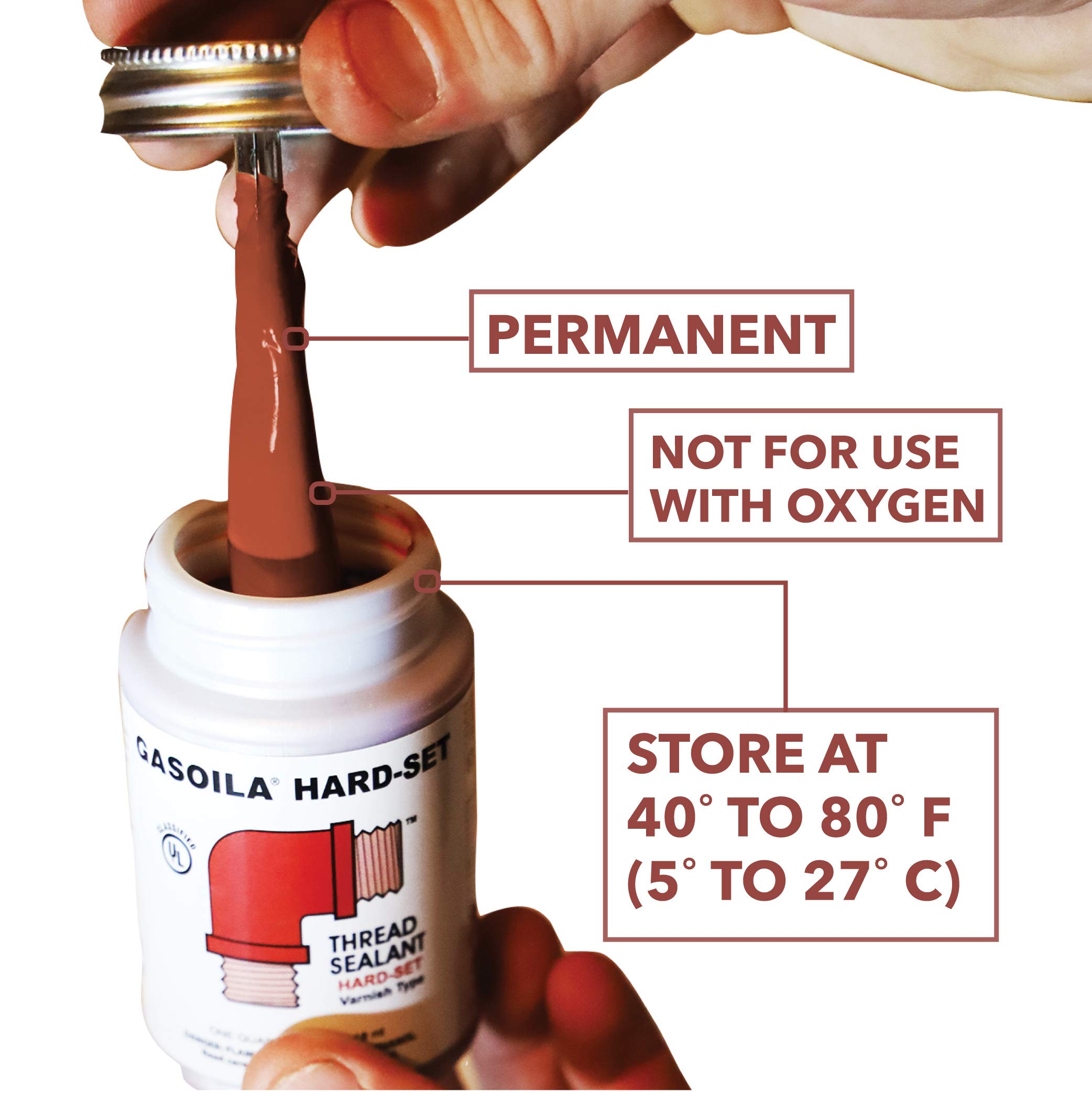 Snapklik.com : Hard-Setting Permanent Thread Sealant, Fast-Drying Red ...