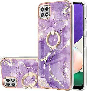 Amazon.com: Monwutong Slim Fit Case for Samsung Galaxy A22 5G (Not fit A22 4G), Hard IMD Marble ...