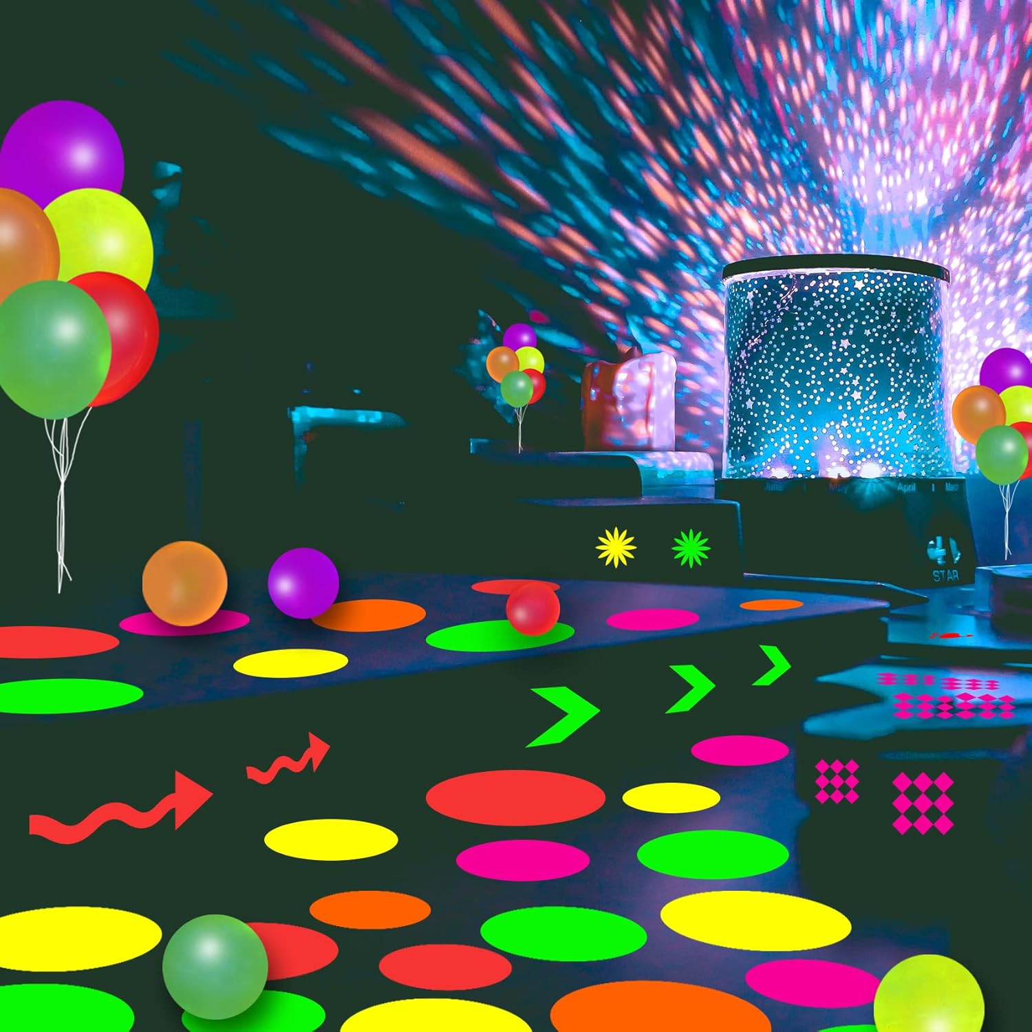 60Pcs Party Decorations Circle Dots Garland Party Streamers Decorations ...