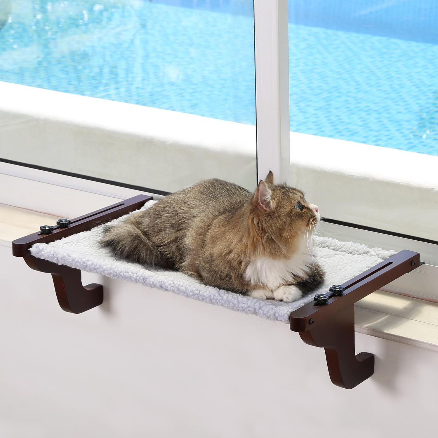 Amazon.com : SVD.PET Cat Window Sill Perch with Two Fabrics Cover ...
