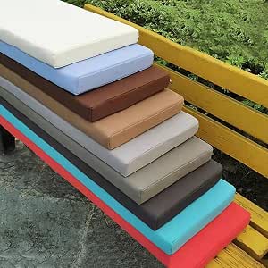 Amazon.com: Waterproof Thicken Bench Cushion, Water Resistant Patio ...