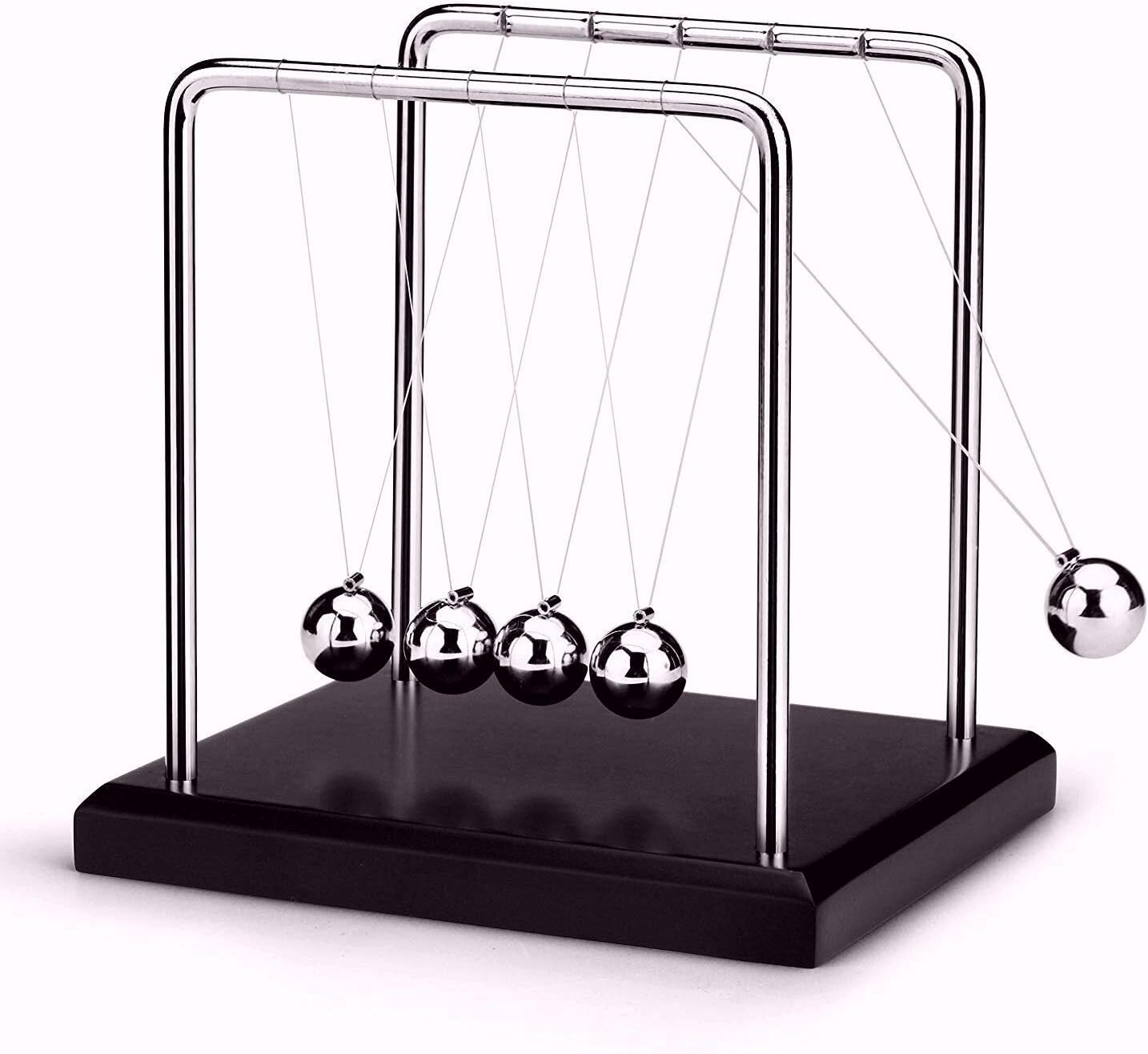 Amazon.com: Newton's Cradle - Demonstrate Newton's Laws with Swinging ...
