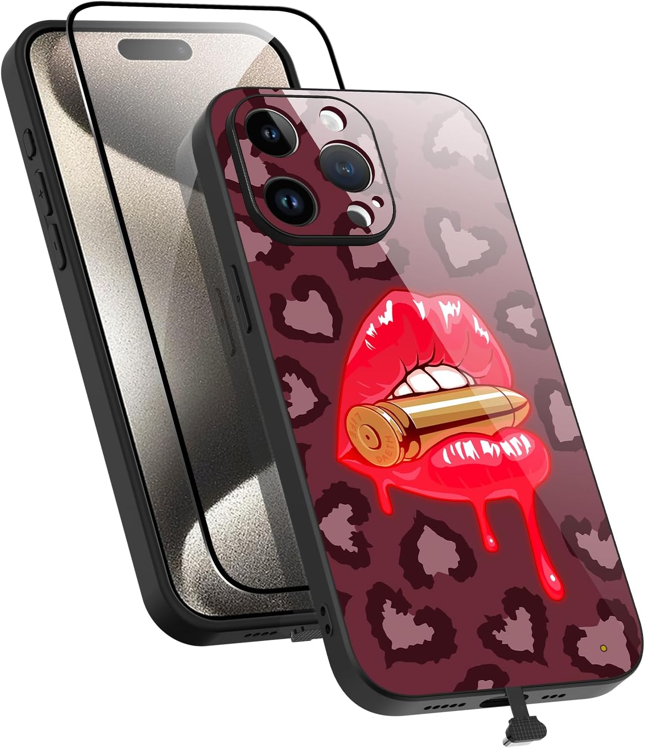 Amazon.com: LSL Lip Pattern LED Phone Case with Screen Protector for ...