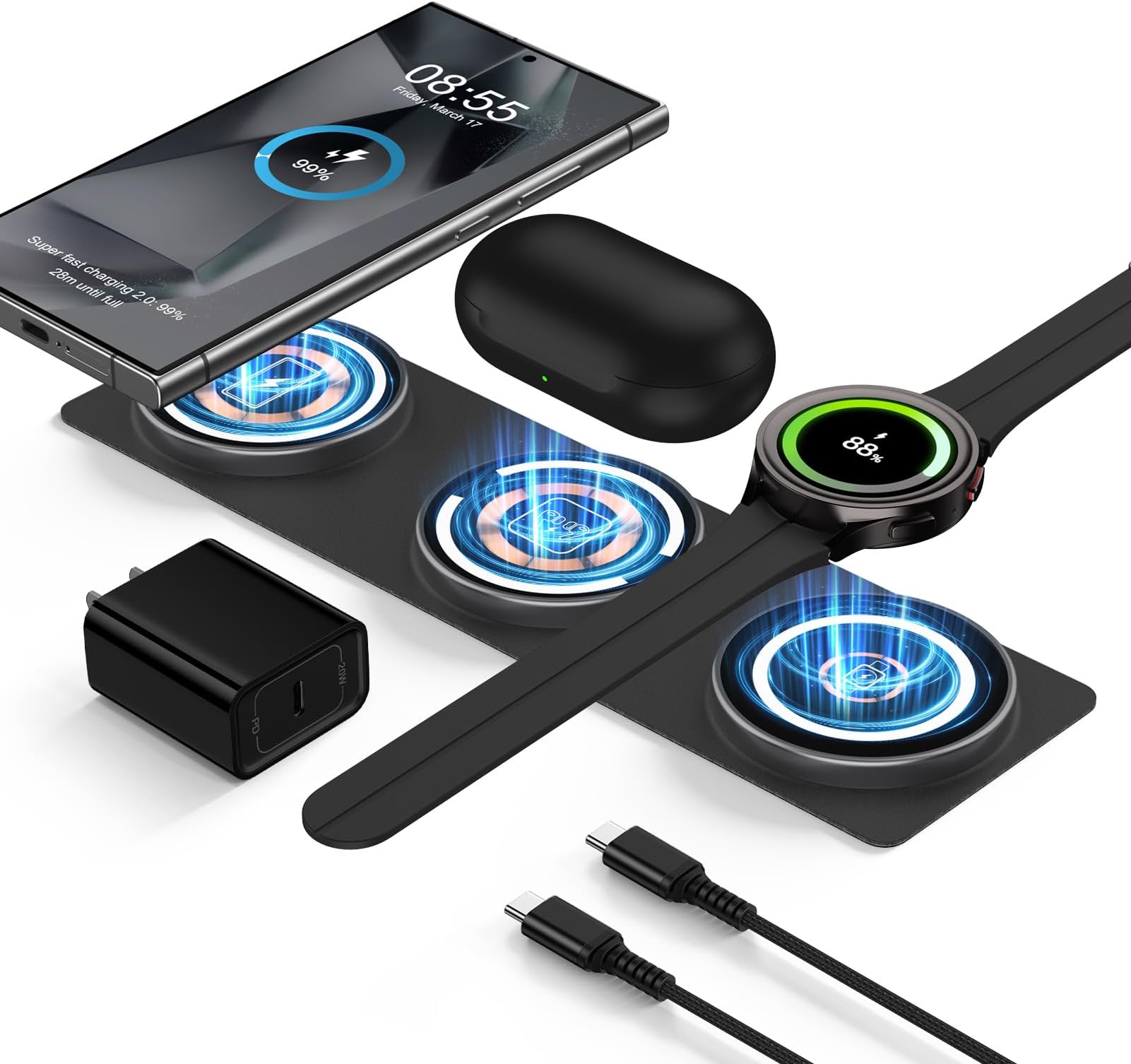 Amazon.com: SAMSUNG Galaxy 15W Wireless Charger Single, Cordless Super ...