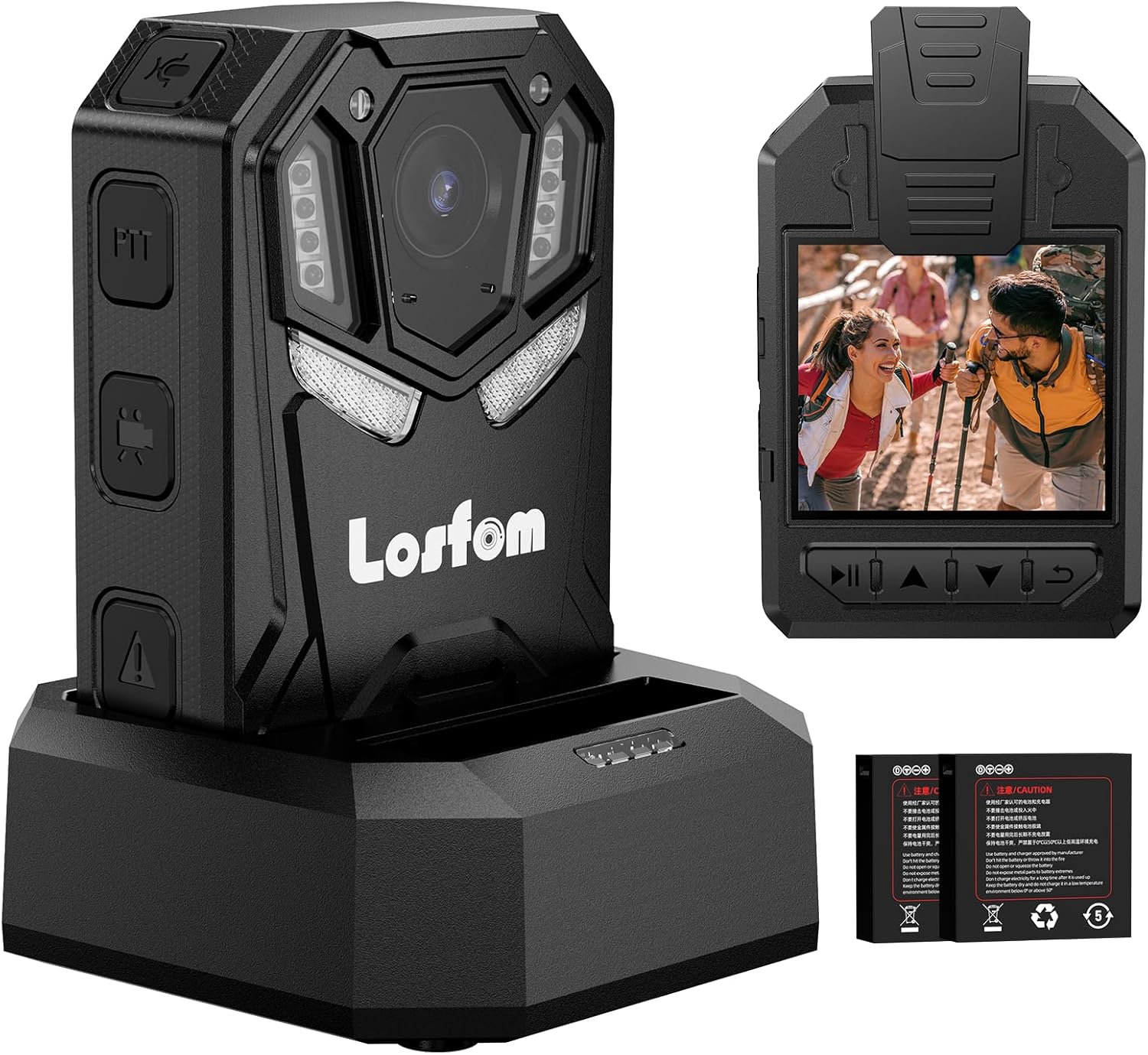 Amazon.com: Losfom WD8 4K 128G Body Worn Camera, Body Camera with GPS ...