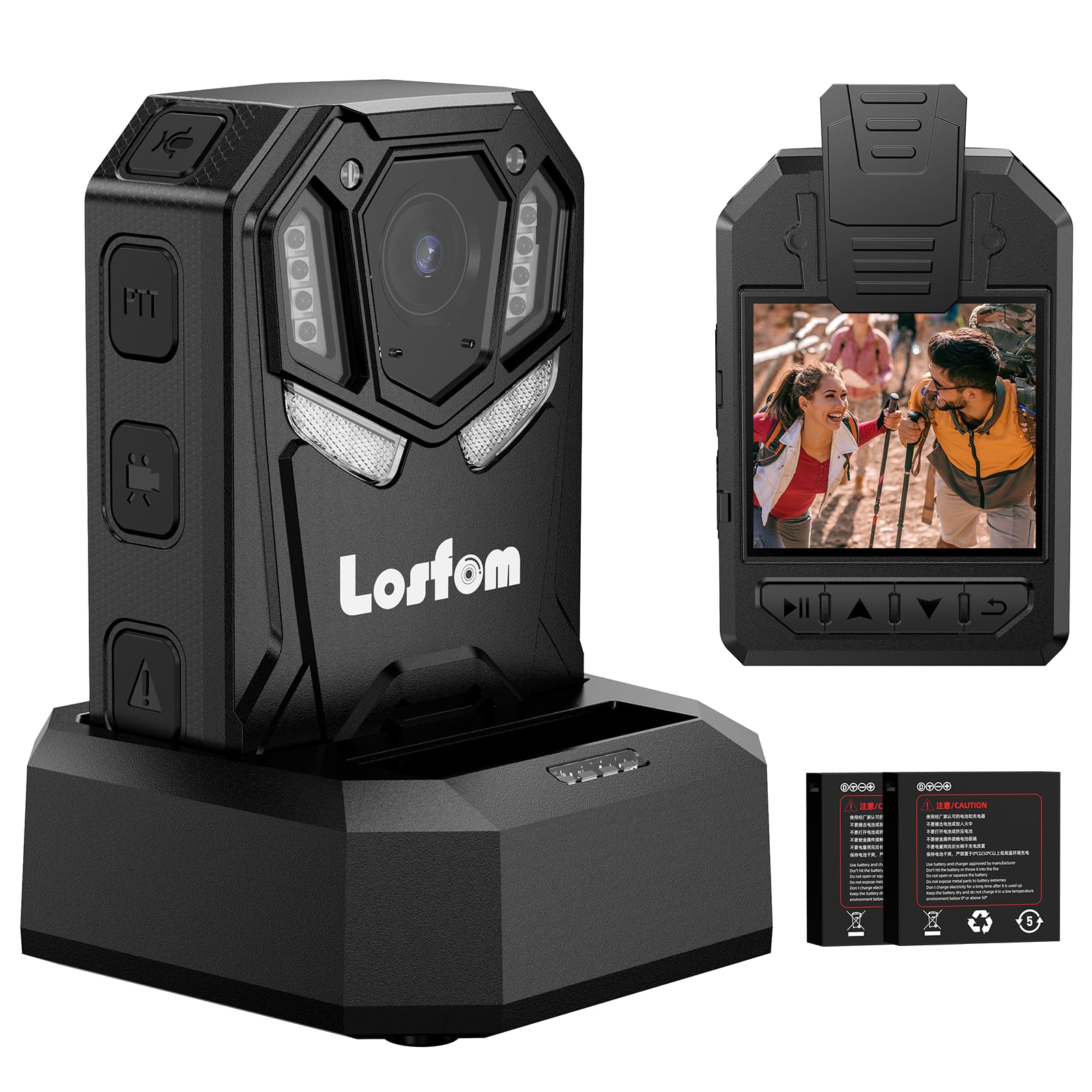 Amazon.com: Losfom WD8 4K 256G Body Worn Camera, Body Camera with GPS ...
