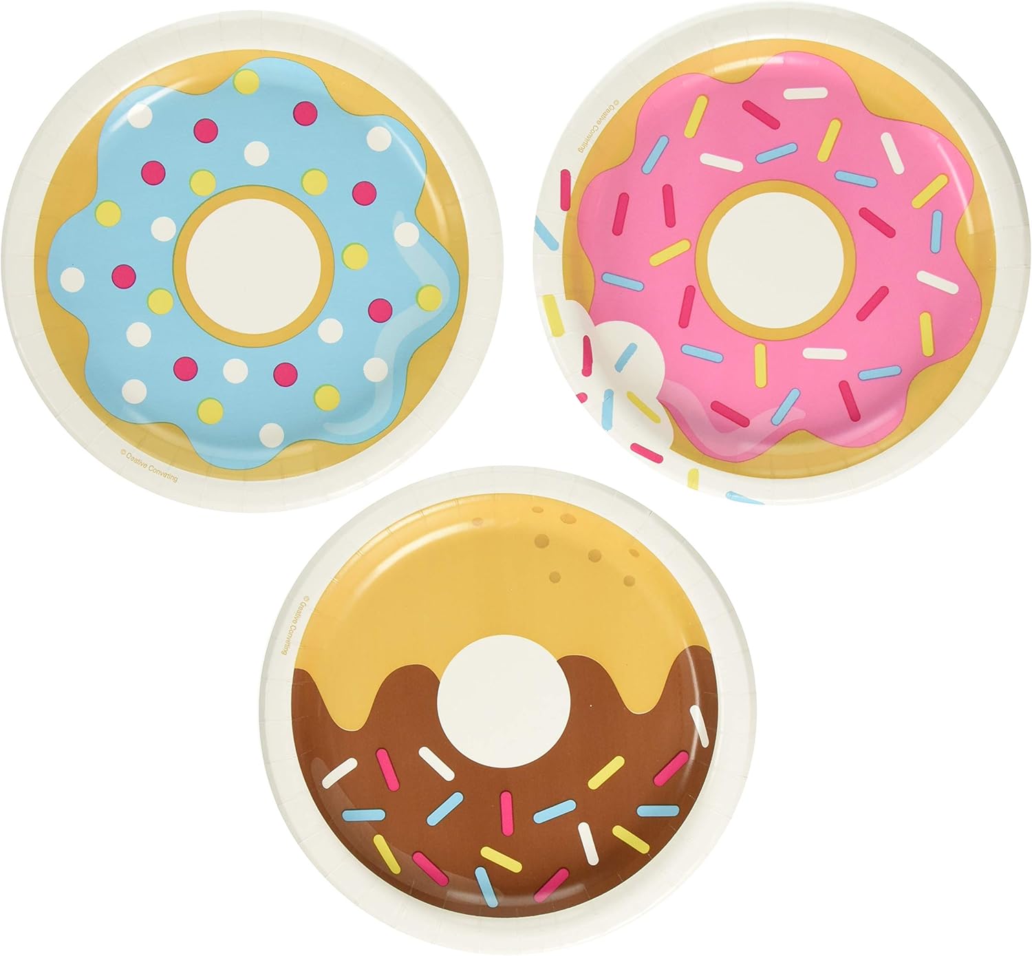 Amazon.com: Creative Converting Donut Cake Dessert Plate, 7 ...