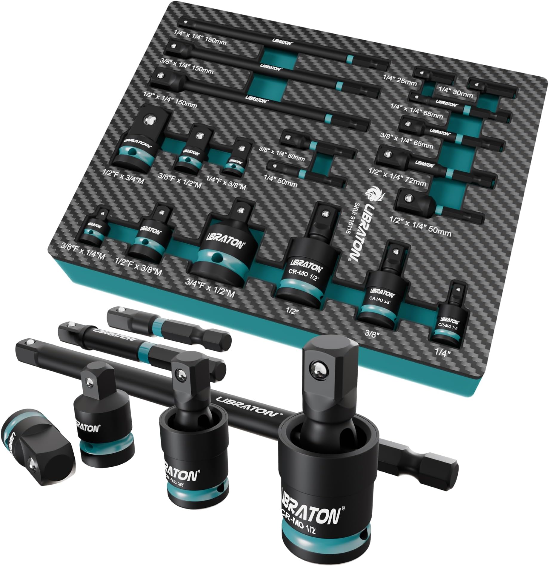 LIBRATON 20PCS Socket Adapter and Reducer Set, Impact Socket Adapters ...