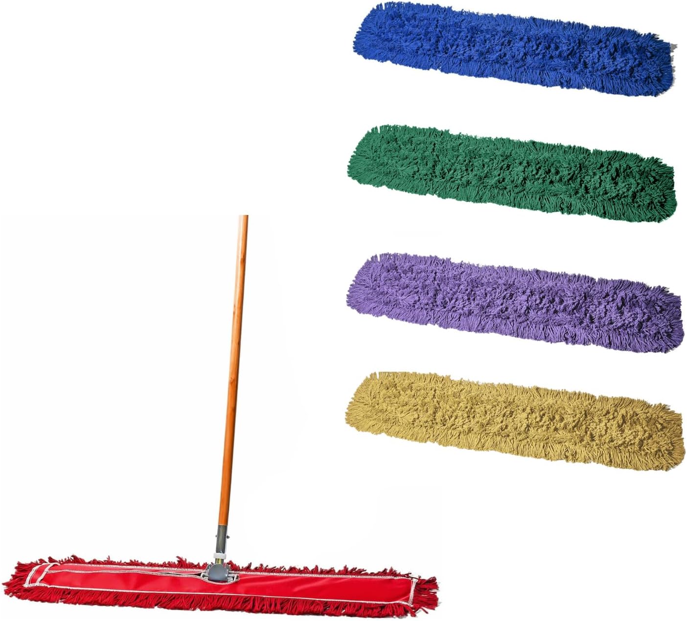 Amazon.com: Tidy Tools 36 Inch Red Dust Mop with Wood Handle and 4 ...