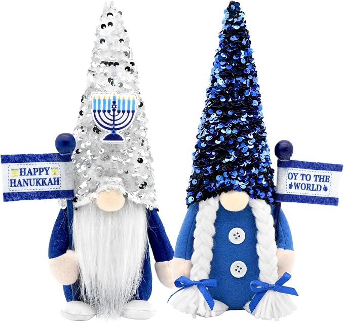 Amazon.com: nuvagiki Hanukkah Gnomes Decorations for Home Indoor ...