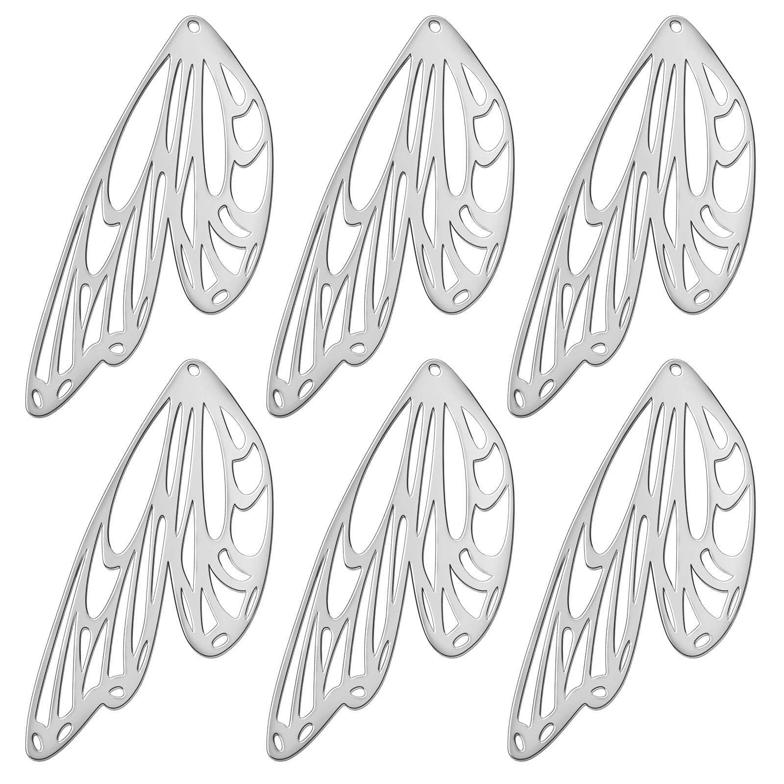 Amazon.com: 8pcs Stainless Steel Large Butterfly Wing Charms Vintage ...