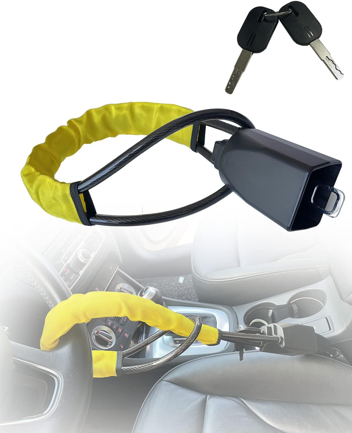 DODOMES Steering Wheel Lock Seat Belt Lock Anti-Shelf Car Device Car ...