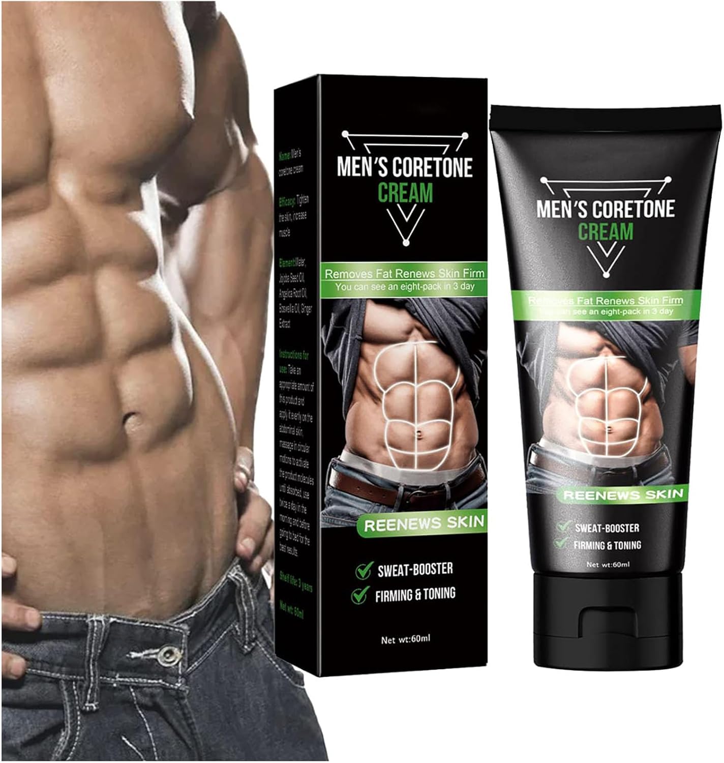 Blusoms Max Men’s Coretone Cream, Workout Cream To Burn Fat, Full Body ...