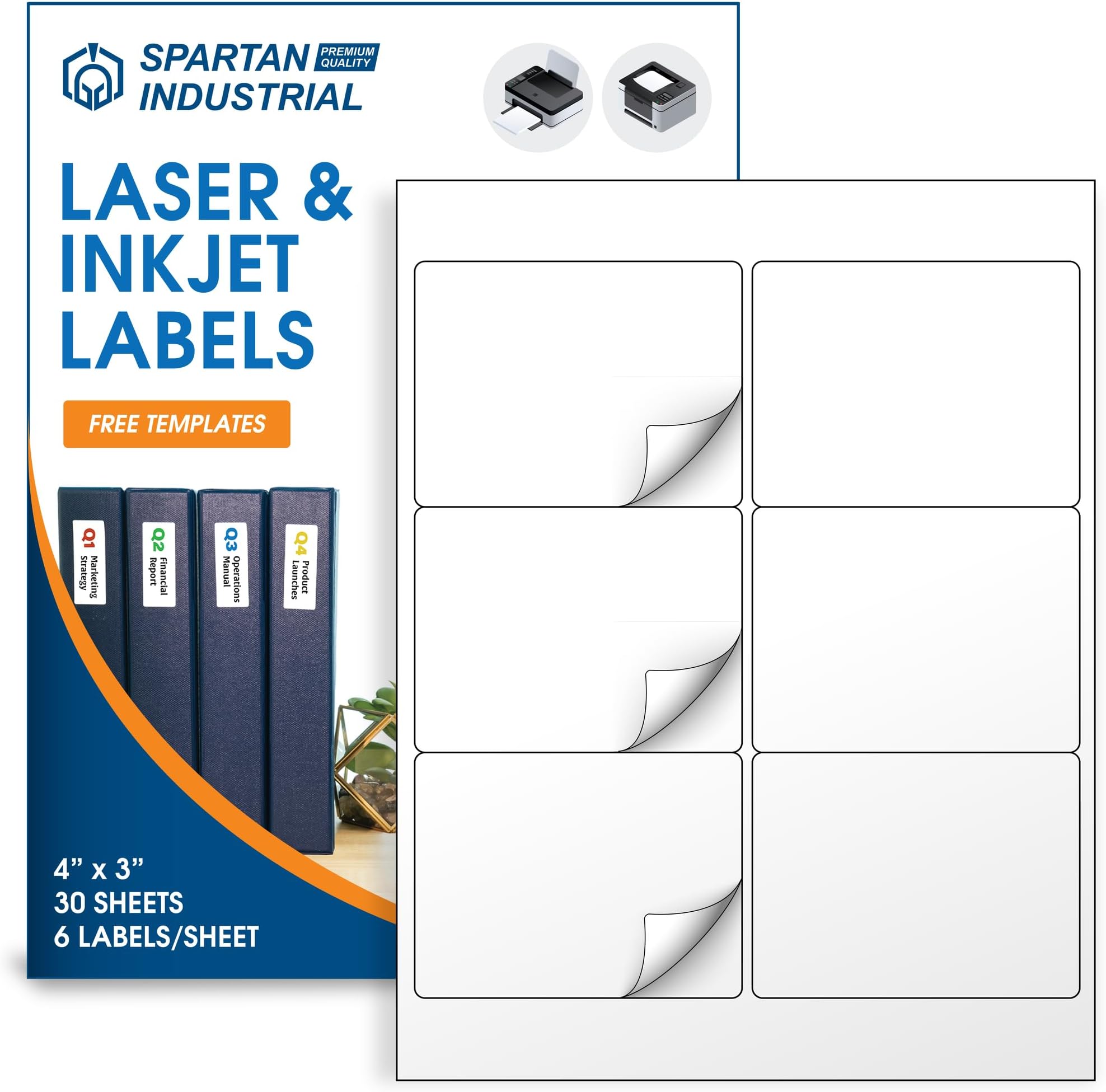 Amazon.com : Spartan Industrial Printable Laser and Inkjet Labels - 2. ...