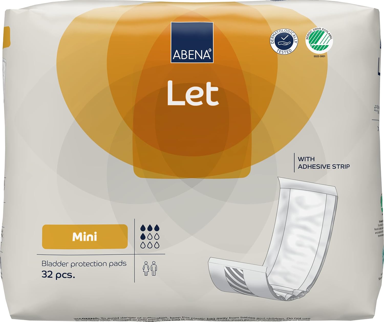 ABENA Let Mini Incontinence Pads for Women and Men | Pack of 32 | These ...