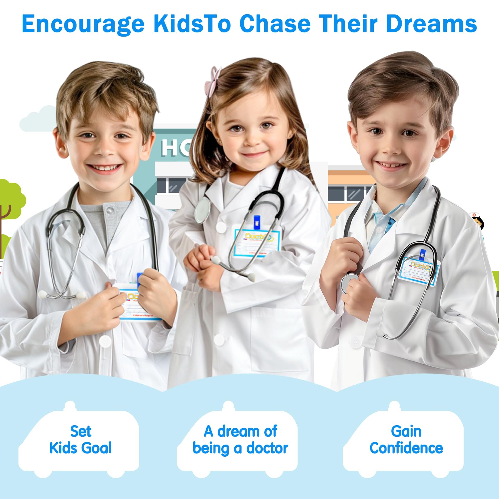 Snapklik.com : RioRand Kids Doctor Lab Coat Costume
