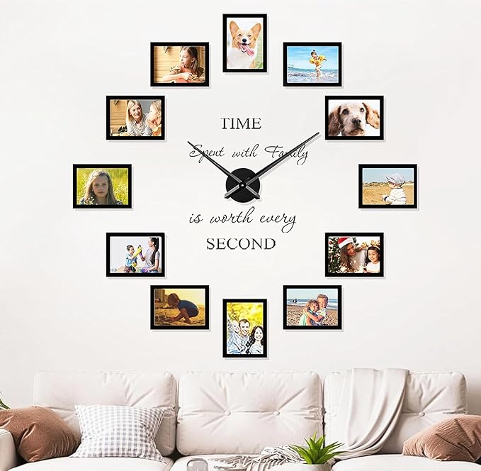 Multi Photo Frame for Wall Acrylic 7x5 Black Collage Photo Frames ...