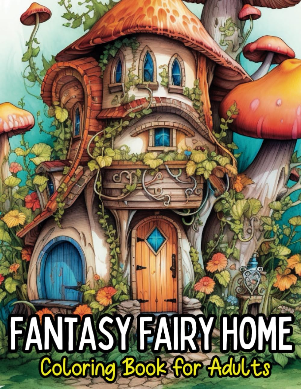 Amazon.com: Fantasy Fairy Homes Coloring Book for Adults: Magical ...