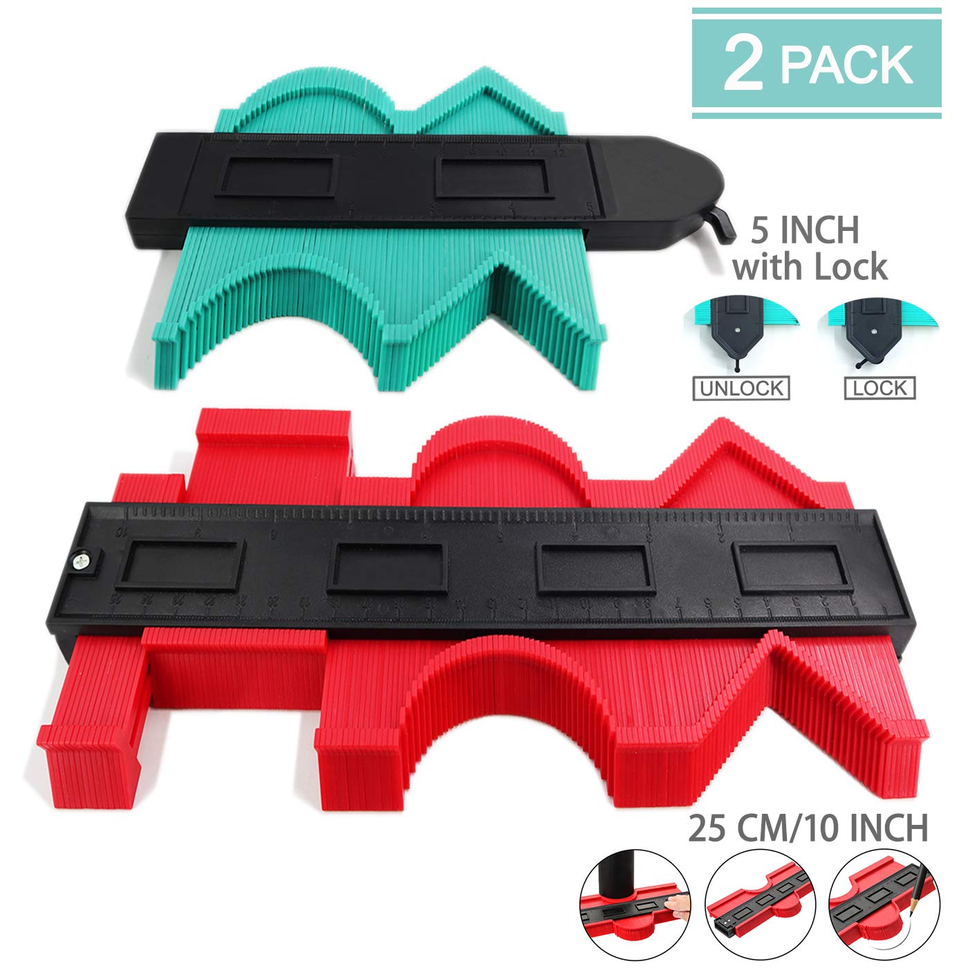 Contour Gauge With Lock 5 Inch And 10 Inch Upgraded | Desertcart Bangladesh