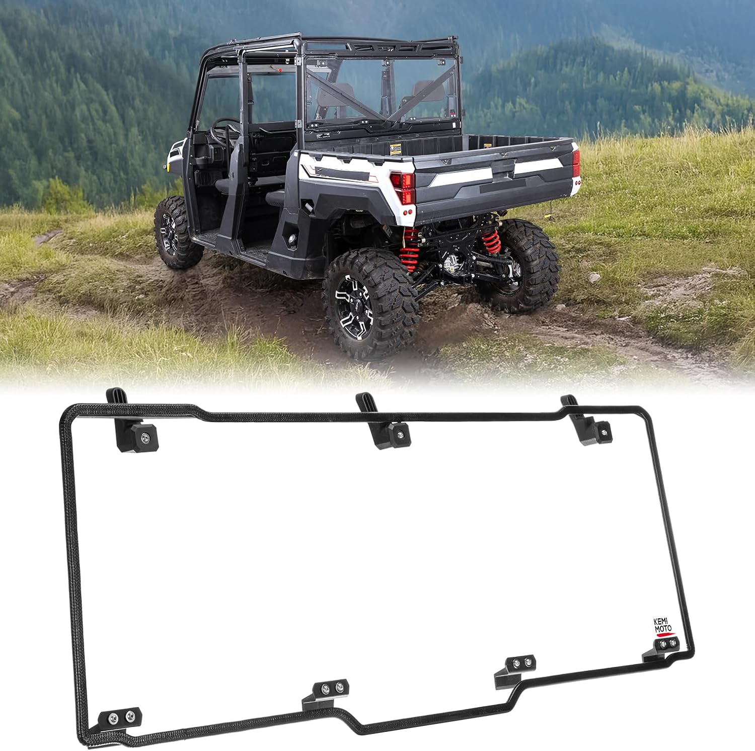 Amazon.com: KEMIMOTO UTV Rear Window, Pre-installed Back Windshield ...