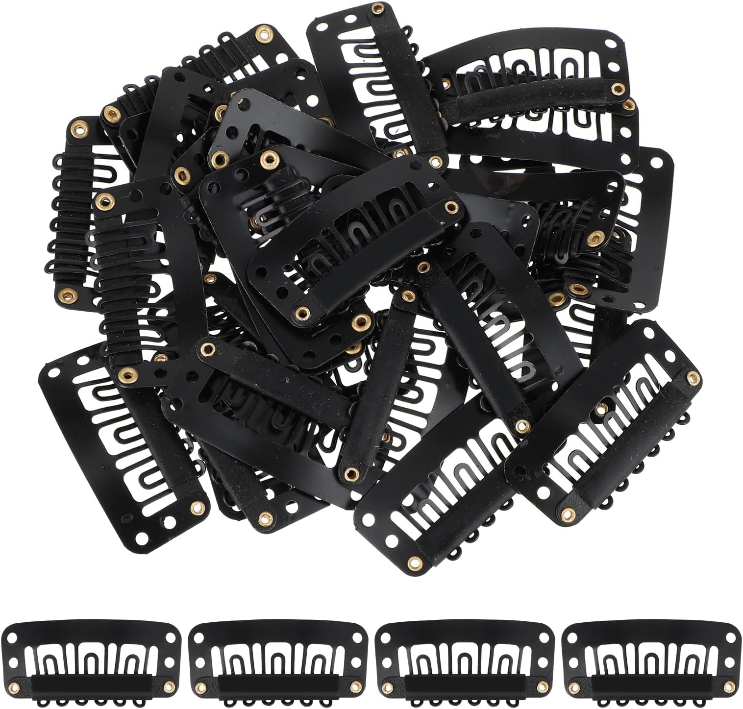Amazon.com : uadbau 30 Pcs 32mm 6-Teeth U-Shape Wig Clips for Clip-in ...