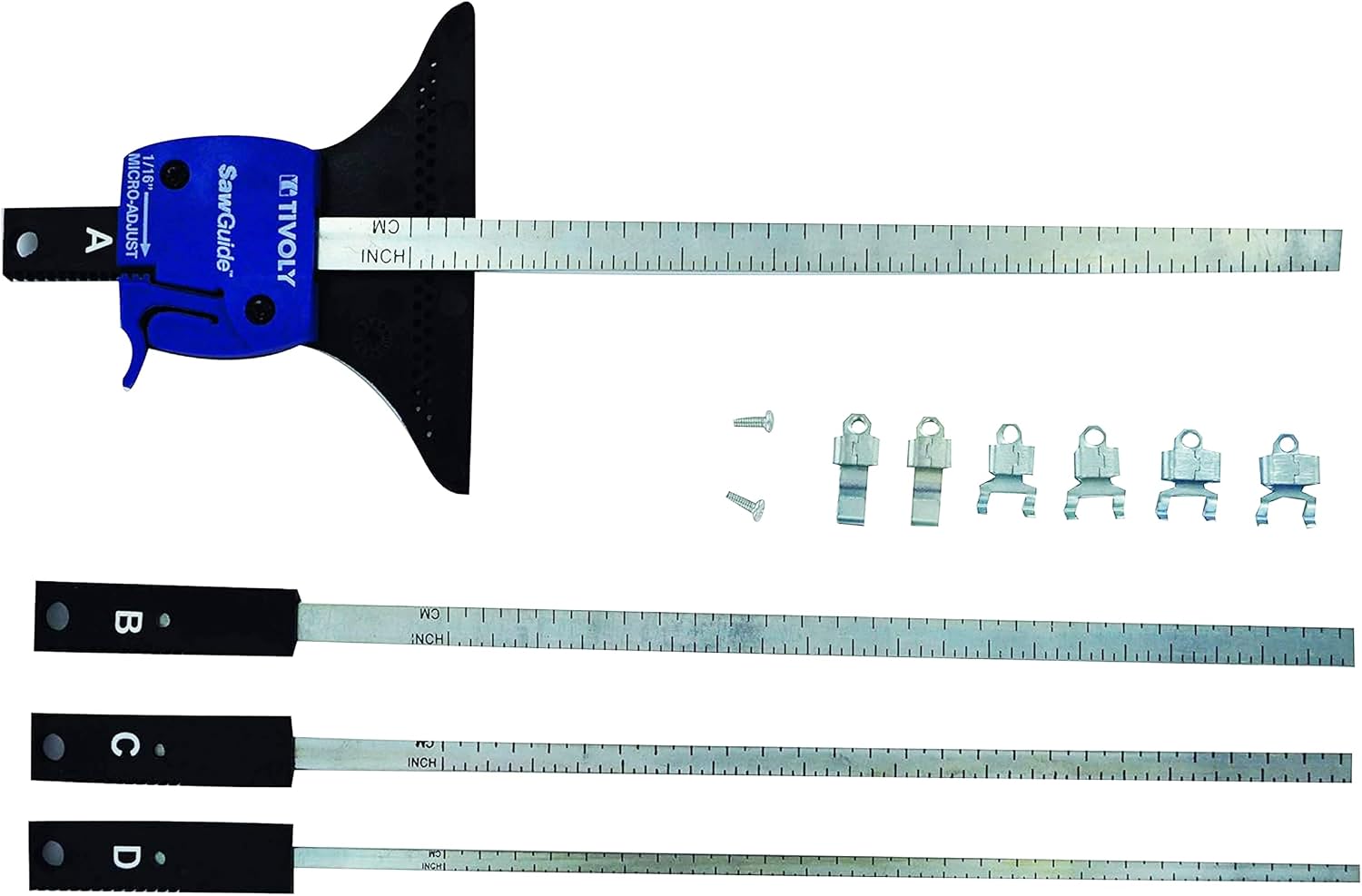 Guide de scie Tivoly XT70017621400 pour scies rondes et sauteuses, bleu ...