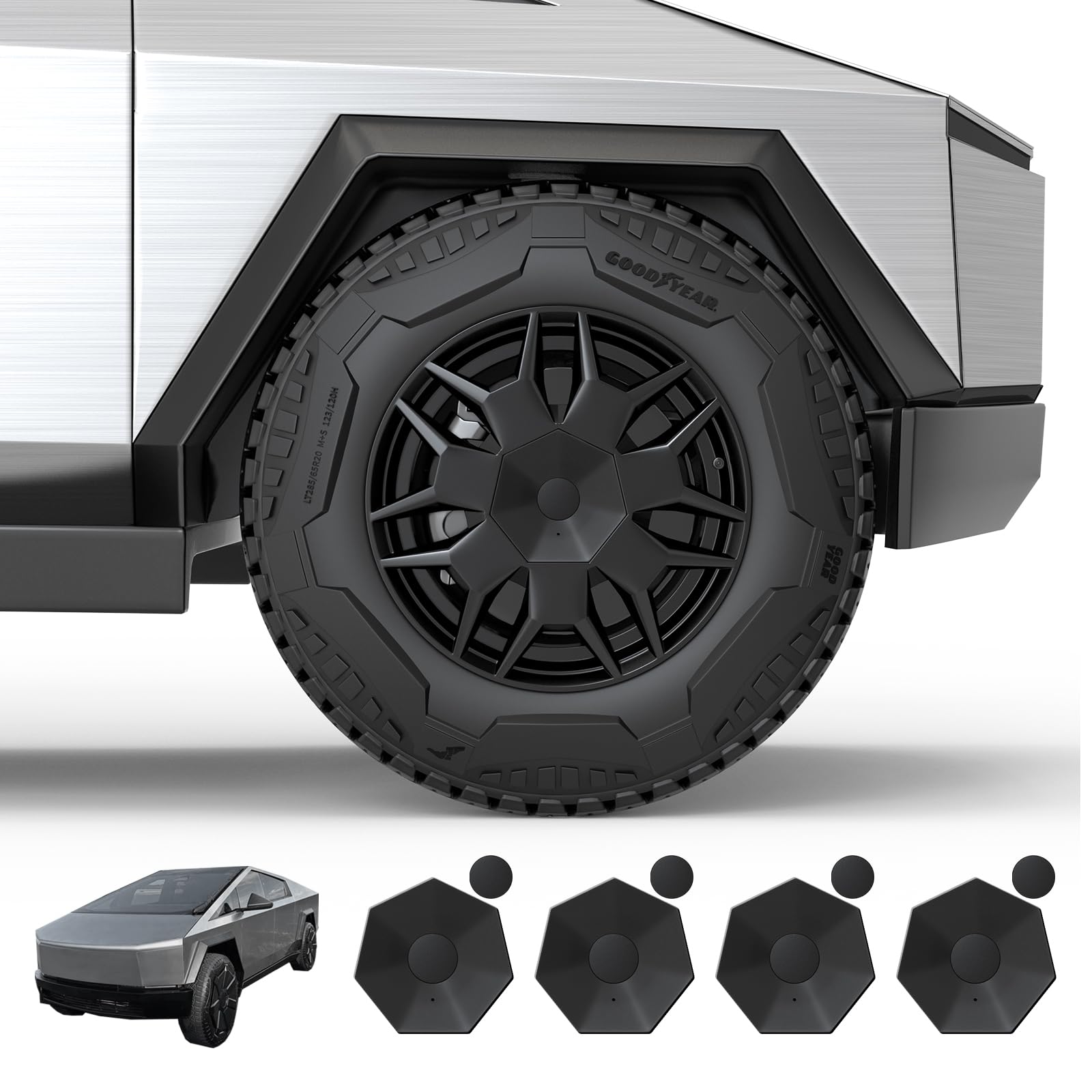 Amazon.com: Wheel Hub Center Caps for Te-SLA Cybertruck, Full Coverage ...