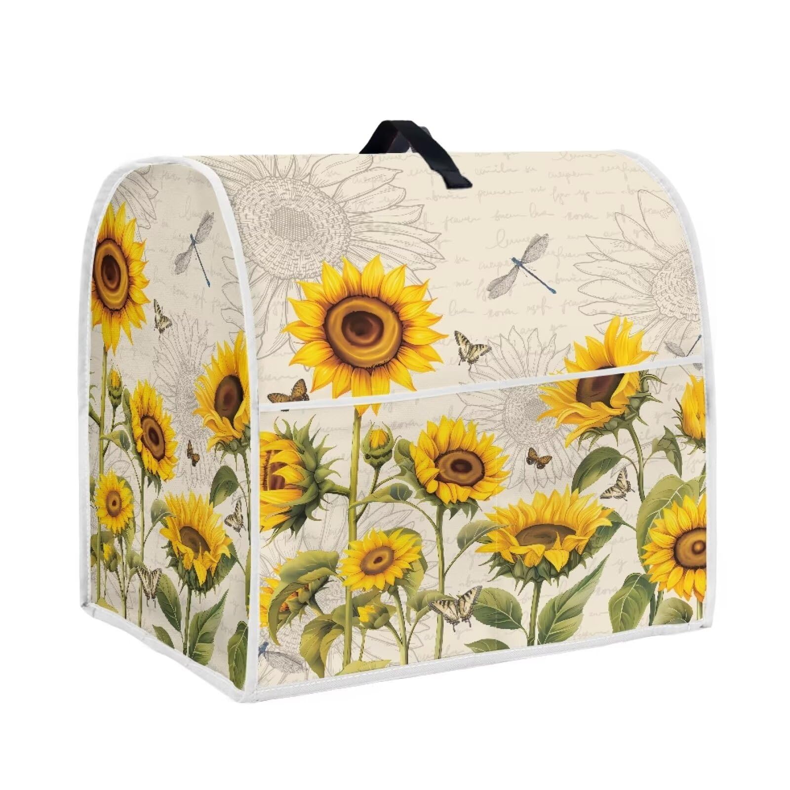 Amazon.com: Wiryuouvt Sunflower Dragonfly Butterfly Mixer Cover Dust ...