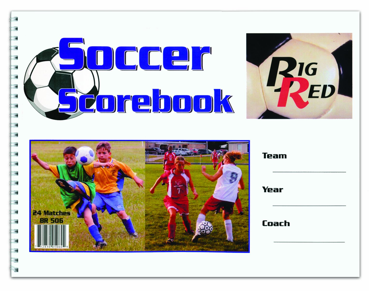 Amazon.com : Big Red Soccer Scorebook : Coach And Referee Scorebooks ...