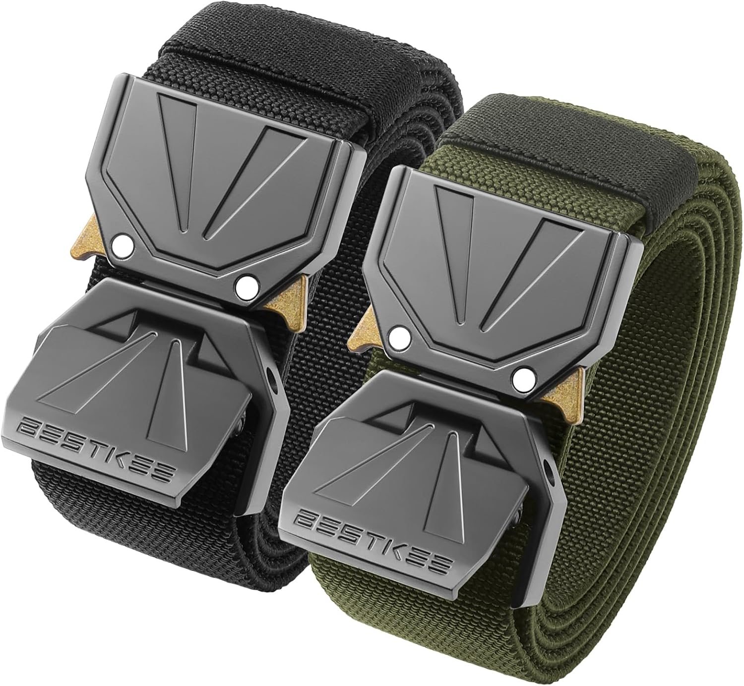 Amazon.com: BESTKEE Tactical Belts 2 Pack - Military Rigger Nylon Web ...
