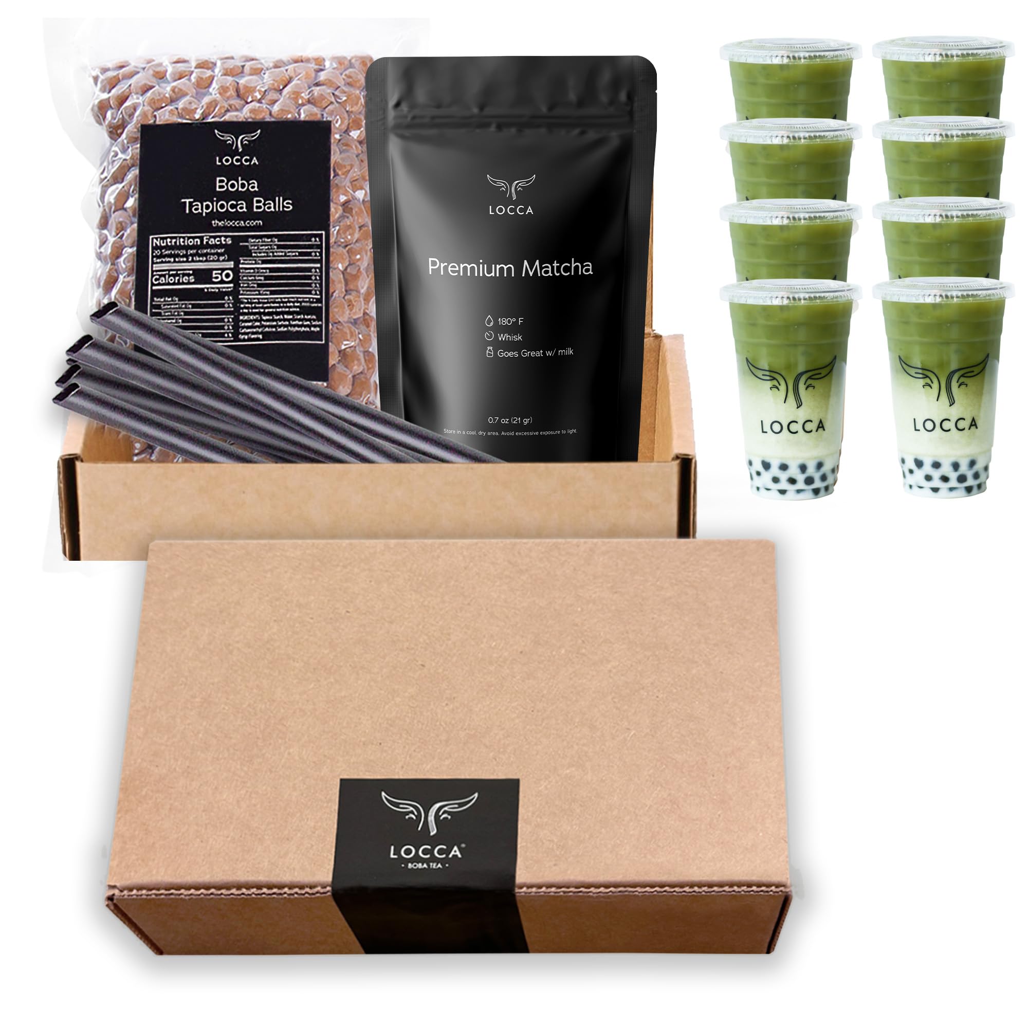 Amazon.com: Premium Matcha Kit with Matcha Powder and Tapioca Pearls ...
