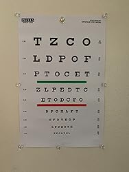 Amazon.com: PECULA Eye Chart, Snellen Eye Chart, Wall Chart, Snellen ...