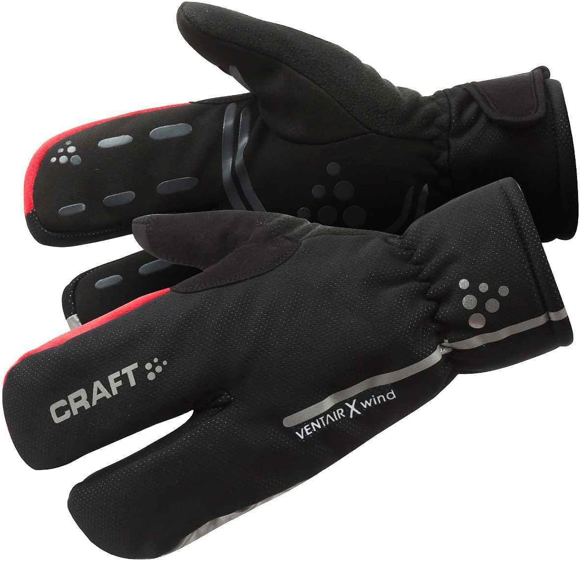 Amazon.com : Craft Thermal Split Finger Glove: Black; LG : Cycling ...