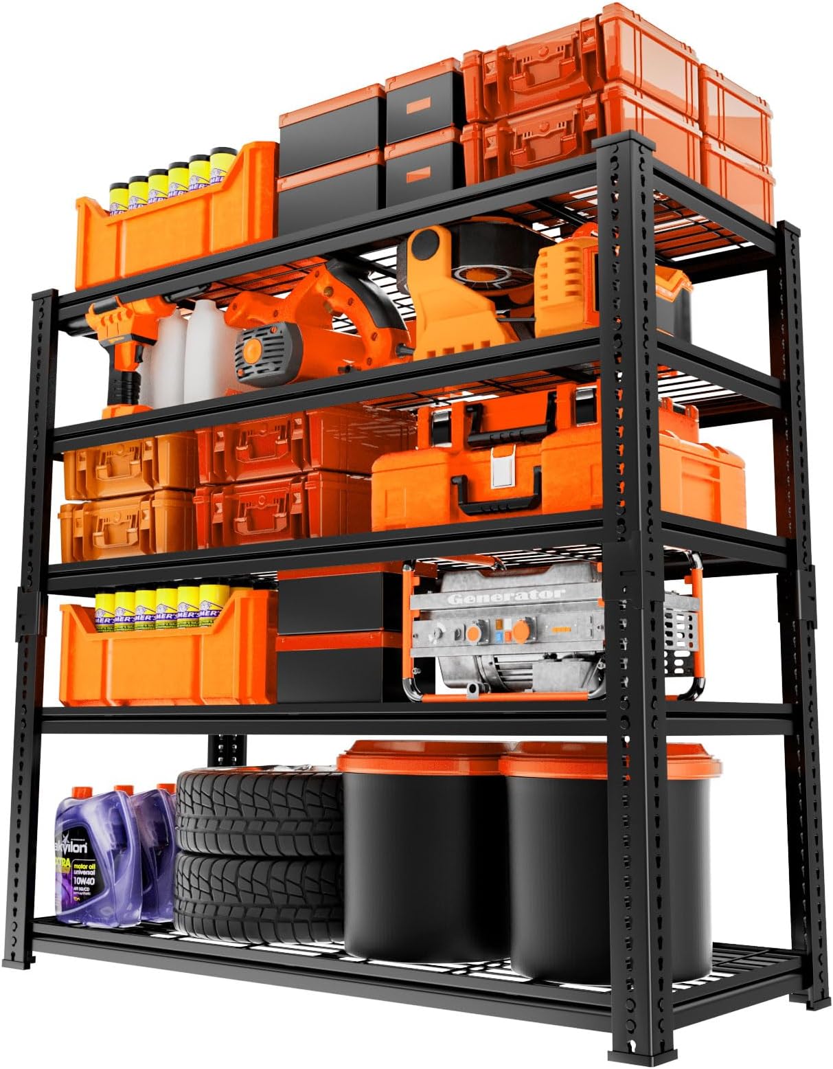 Amazon.com: 39 x 20 x 77in Utility Shelving Unit Storage Rack, 5-Tier ...