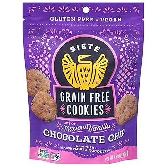 Amazon.com: Siete Gluten Free Chocolate Chip Cookies w/ Hint of Mexican ...
