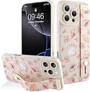 Amazon.com: AIGOMARA for iPhone 16 Pro Max Case with Strap for Women Girls, Cute Seashell Conch ...