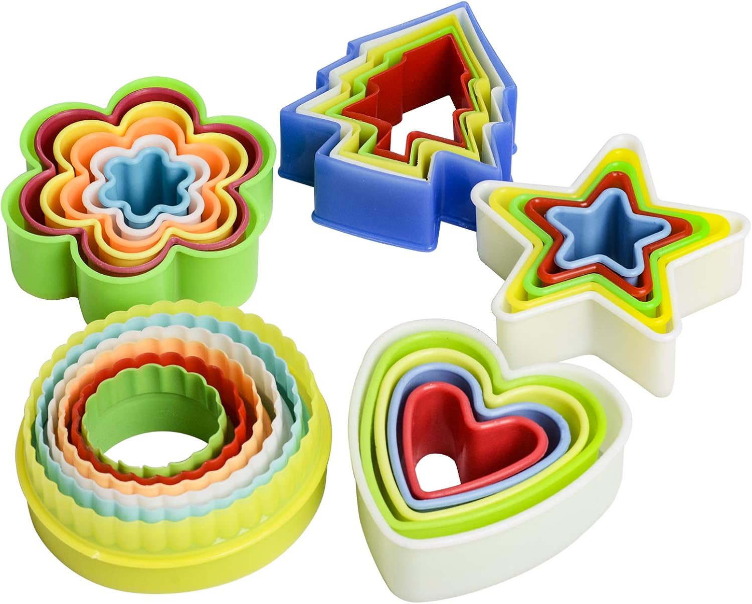 ITME 27 Pcs Emporte-Pièces Colorés en Plastique Contenant 5 Formes et ...