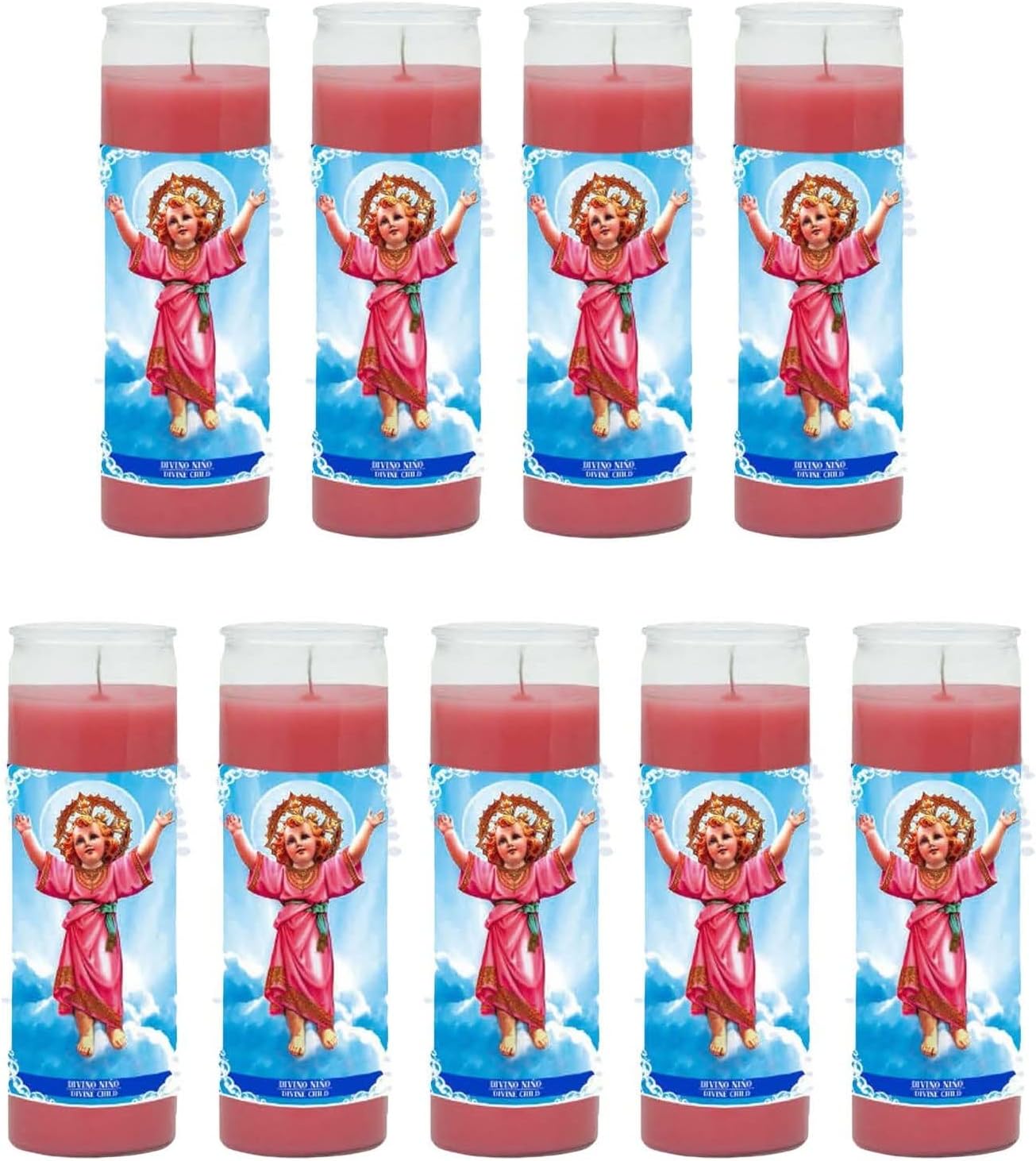 Amazon.com: Divine Baby Jesus (Divino Nino Jesus) (Pink) 8" jar Candle ...